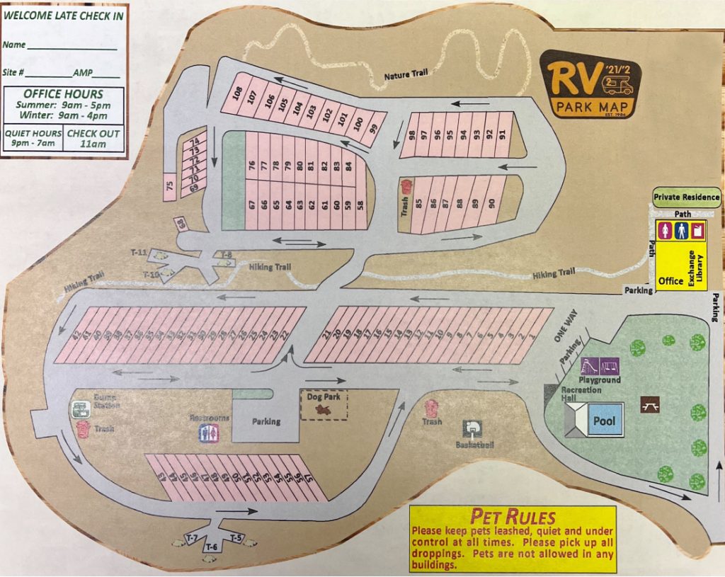 Tijeras Albuquerque Mountain RV Resort Map - Albuquerque Tijeras ...